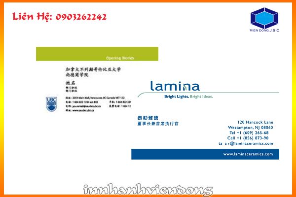 In card visit tiếng trung lấy ngay tại Hà Nội – Túi & Hộp Qùa Tặng + In ...