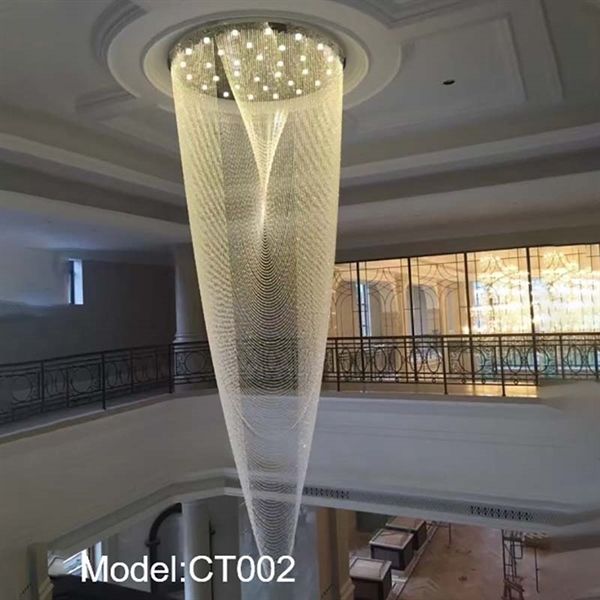 HT Đèn thả thông tầng pha lê (kích thước theo yêu cầu) 3M CT002 HTTHTT