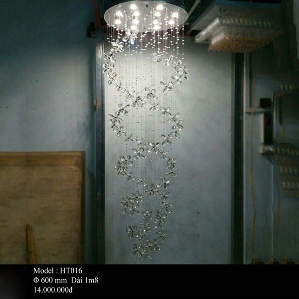 HT Đèn thả thông tầng pha lê hình tròn D60cm-h>180mm 3M HT016 HTTHTT-0