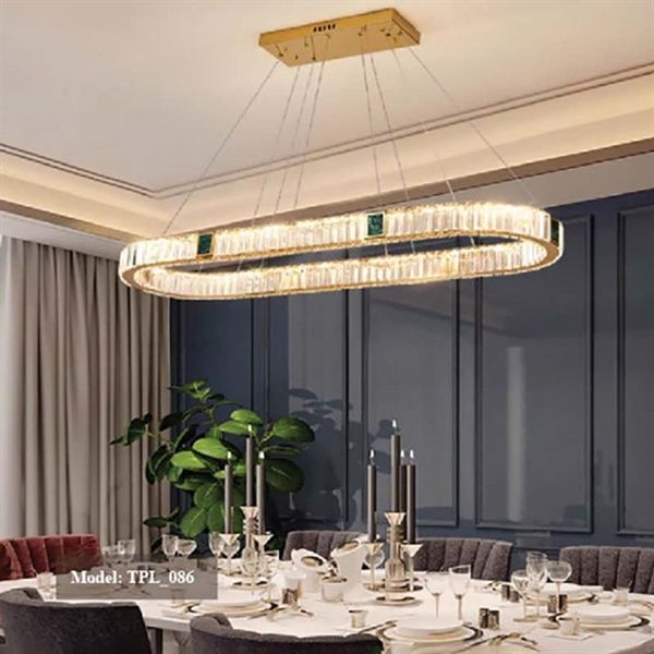 HT Đèn thả pha lê elip TPL_086 HTTHPL-136