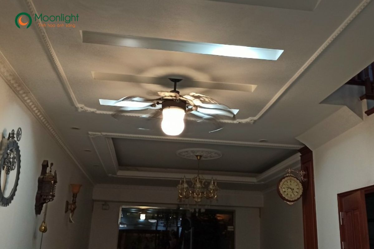 Quạt trần thu cánh Nhật Bản Kaiyo Kukan 8 cánh D108cm 50W DC CHIB 107