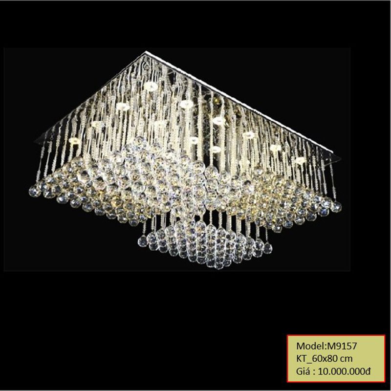 HT Đèn mâm pha lê chữ nhật D600*800mm M9157-600*800 HTDMPL-039