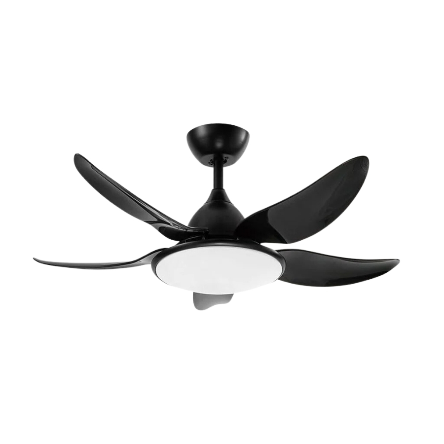 Quạt trần đèn màu đen 5 cánh nhựa 142cm 45w DC 56KIYY-05 VLQTTQ-147