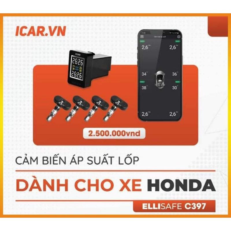 Cảm biến áp suất lốp lỗ chờ Honda Icar C397 – Lốp Xuân Tùng