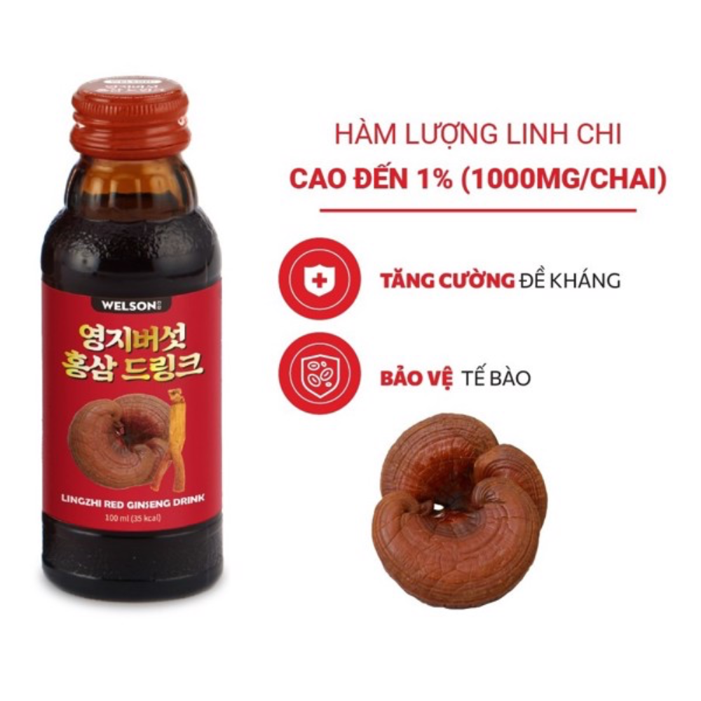 Welson Nước Uống Hồng Sâm Linh Chi Lingzhi Red Ginseng 10 Chai ...
