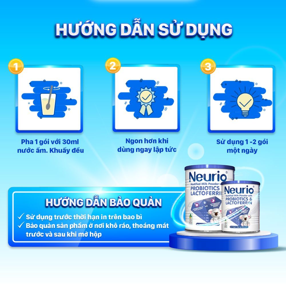 Neurio Sữa Bột Tăng Cường Hệ Miễn Dịch Và Lợi Khuẩn Probiotics & Lacto ...