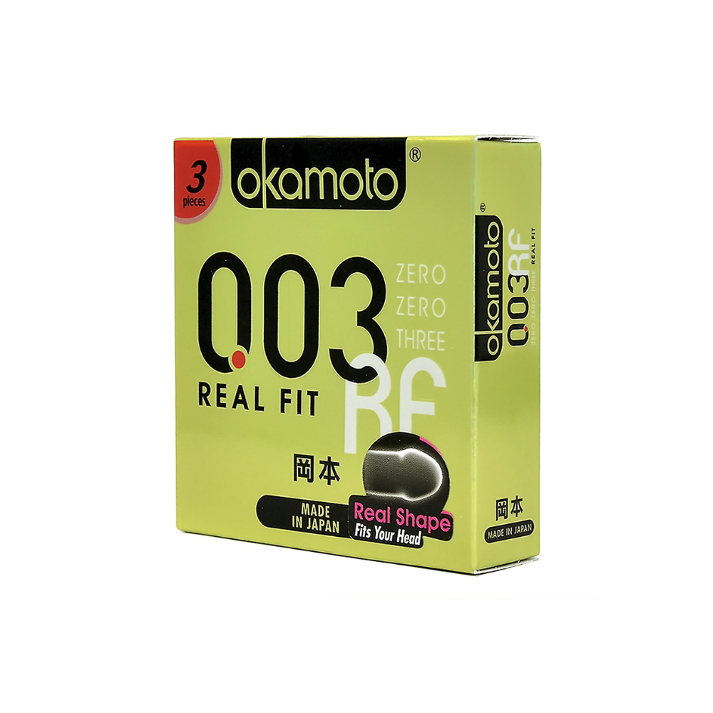 Okamoto Bao Cao Su Siêu Mỏng Co Rút Gấp Đôi 0.03 Real Fit 3's 3 Cái ...