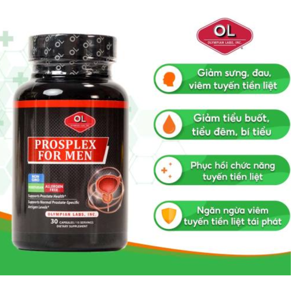 Olympian Labs Viên Uống Hỗ Trợ Tuyến Tiền Liệt Prosplex For Men 30 viê ...