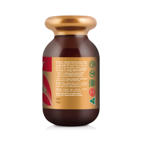 SpringLeaf Viên Uống Dầu Nhuyễn Thể Wild Red Krill Oil Complex 700mg 6 ...