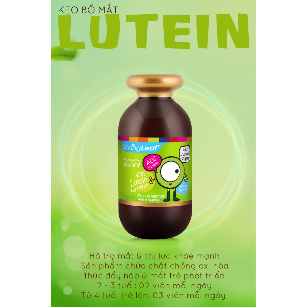 SpringLeaf Viên Nhai Bổ Mắt Cho Bé Aussie Lutein Kids Gummy 80 Viên ...