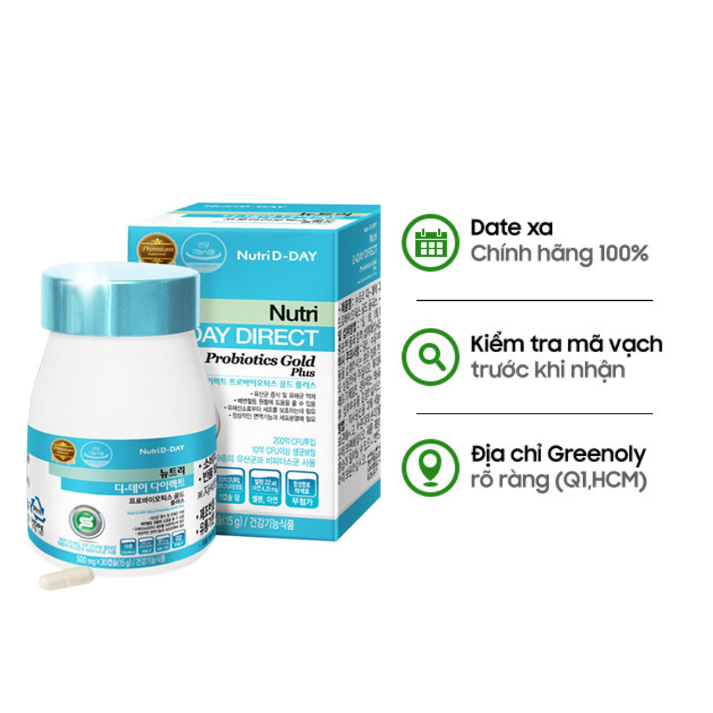 Nutri D-Day Viên Uống Men Vi Sinh Direct Probiotics Gold Plus 30 Viên ...