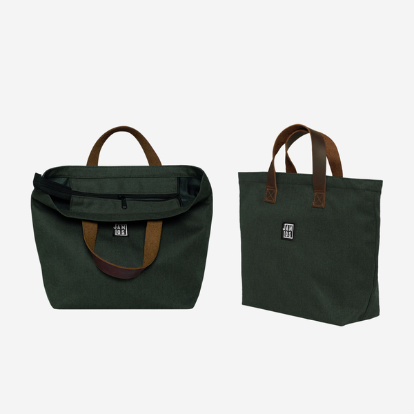 Leather Strap Tote S - Canvas | Jamlos
