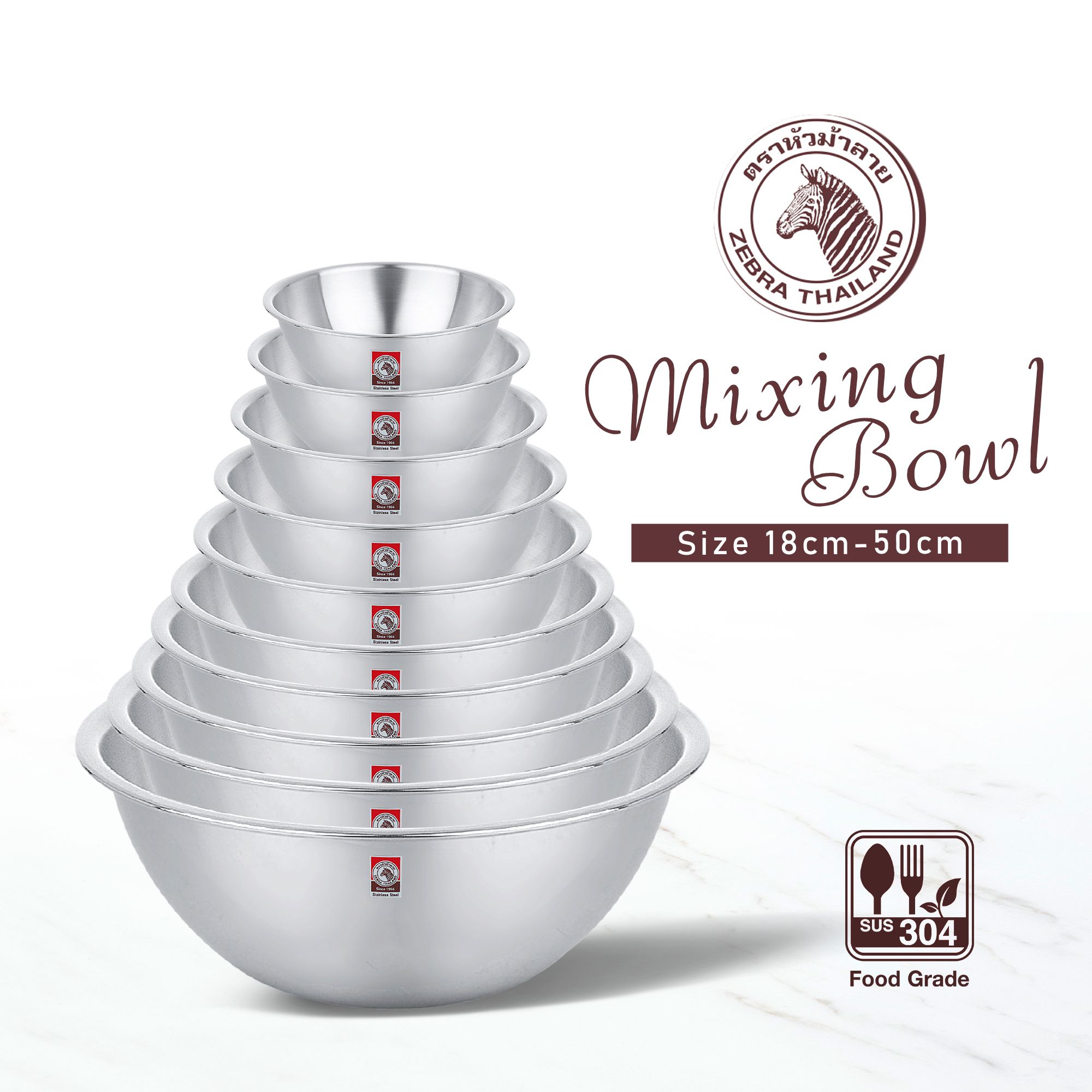 Thau Inox 304 ZEBRA – Gia dụng Trung Huy