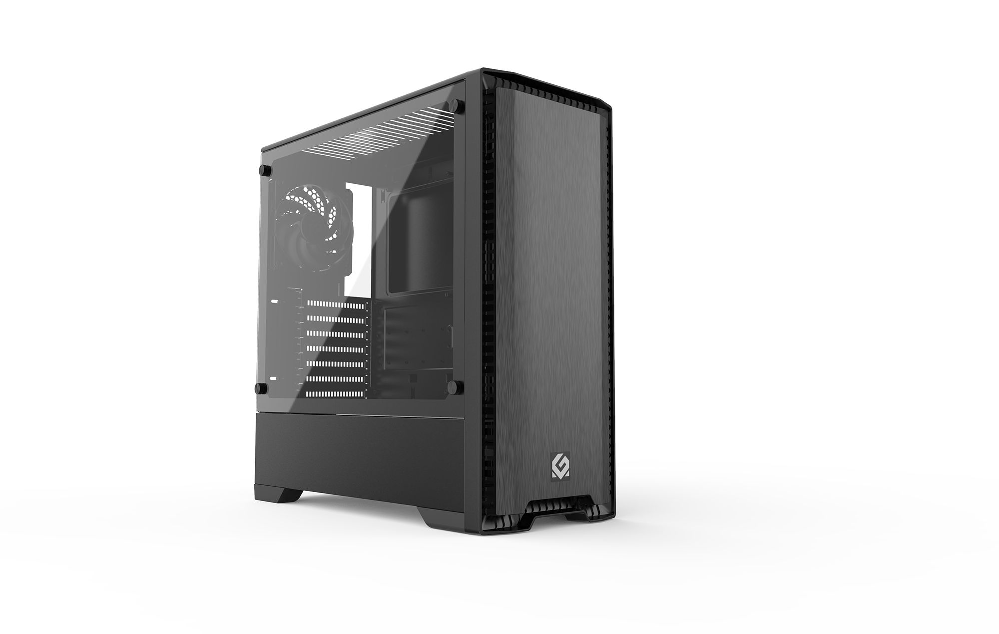 CASE METALLIC GEAR Neo Silent Series ATX , with 1x MG 120mm Fan, Black ...