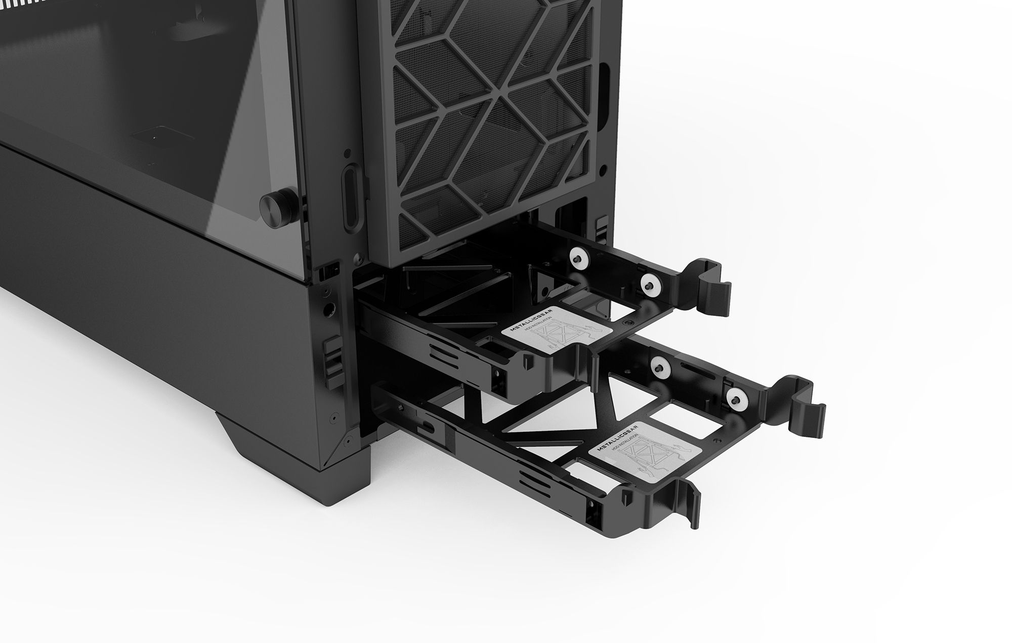 CASE METALLIC GEAR Neo Silent Series ATX , with 1x MG 120mm Fan, Black ...