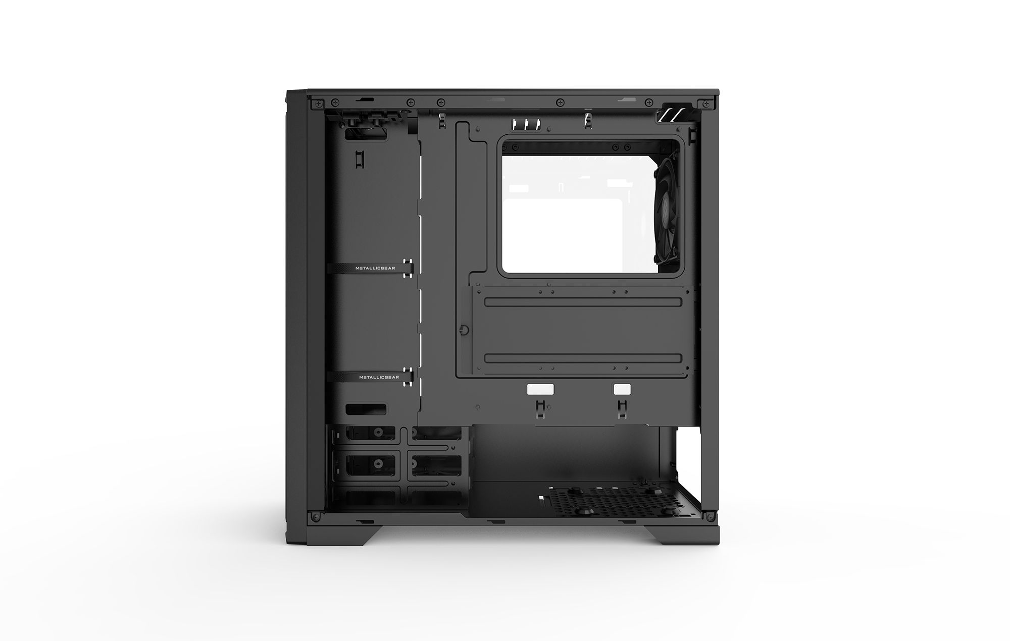 CASE METALLIC GEAR Neo Silent Series ATX , with 1x MG 120mm Fan, Black ...