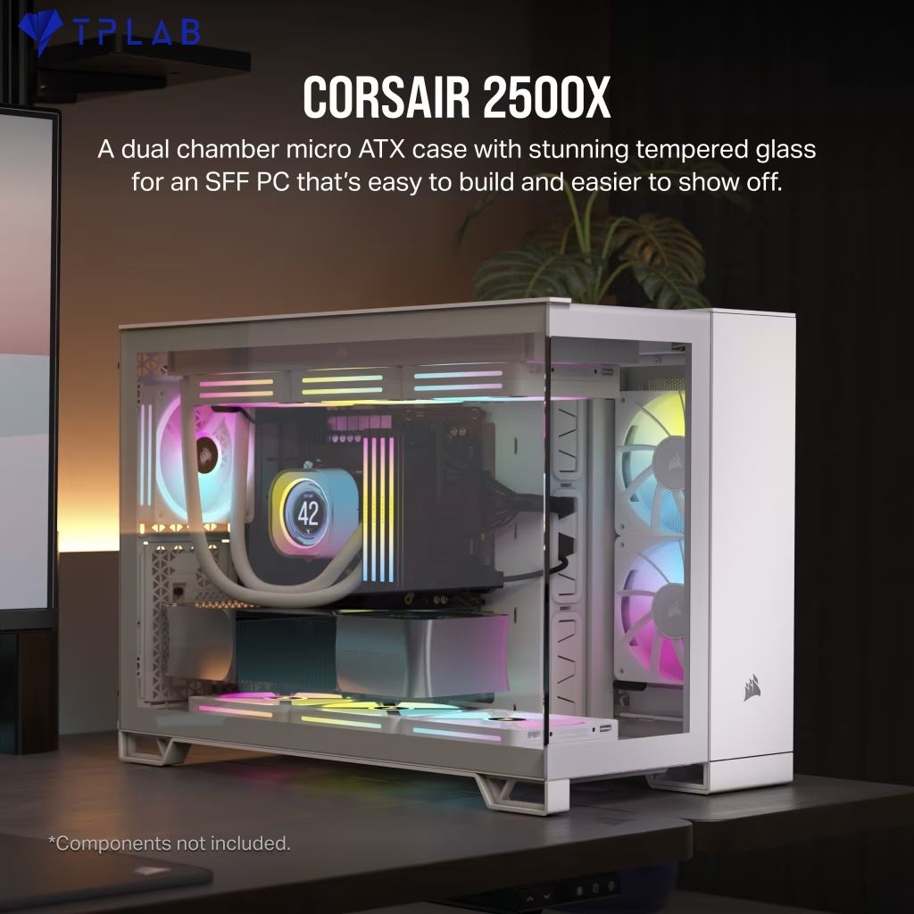 Case máy tính Corsair 2500X Tempered Glass mATX Mid-Tower– TPLAB
