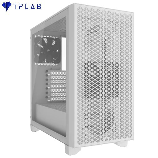 Case máy tính CORSAIR 3000D AIRFLOW Mid-Tower PC Case – White– TPLAB