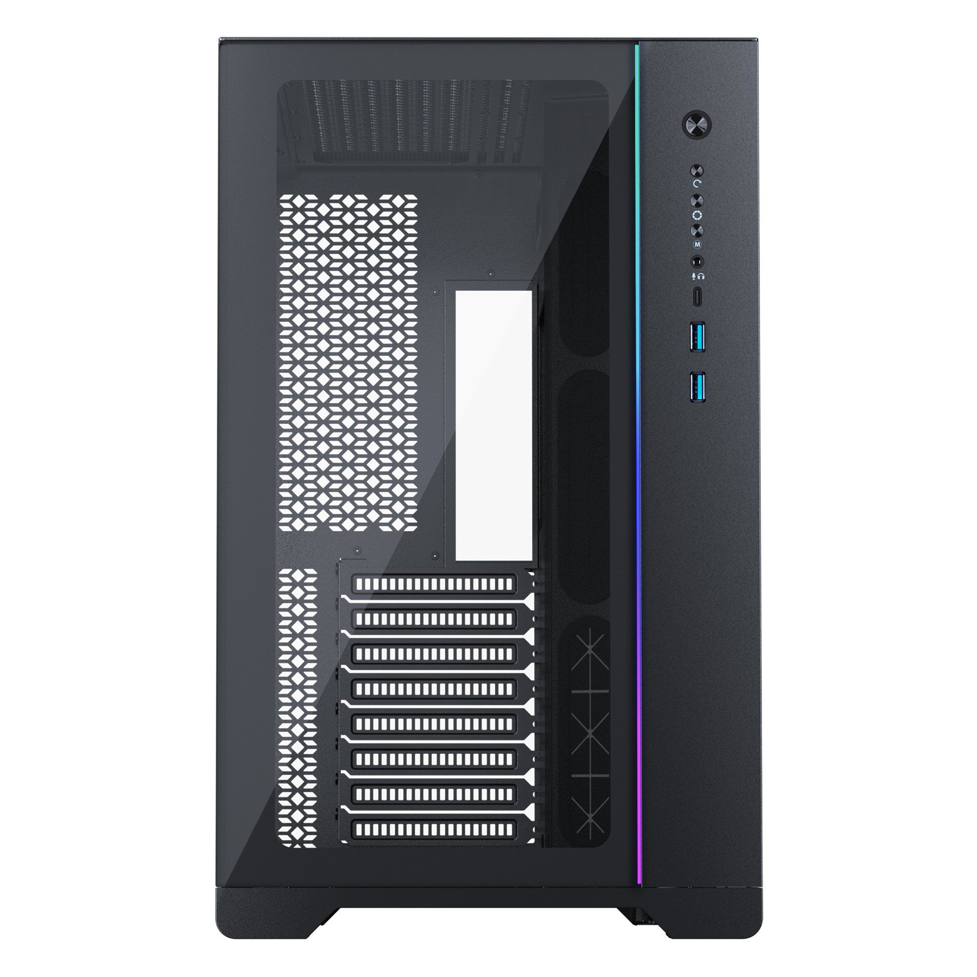 CASE METALLIC GEAR Neo Qube ATX Case, Digital RGB, Glass, Black– TPLAB