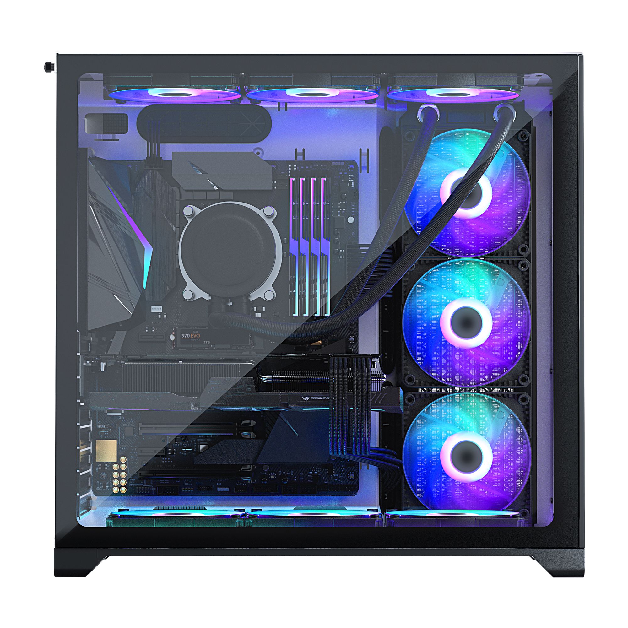 CASE METALLIC GEAR Neo Qube ATX Case, Digital RGB, Glass, White– TPLAB