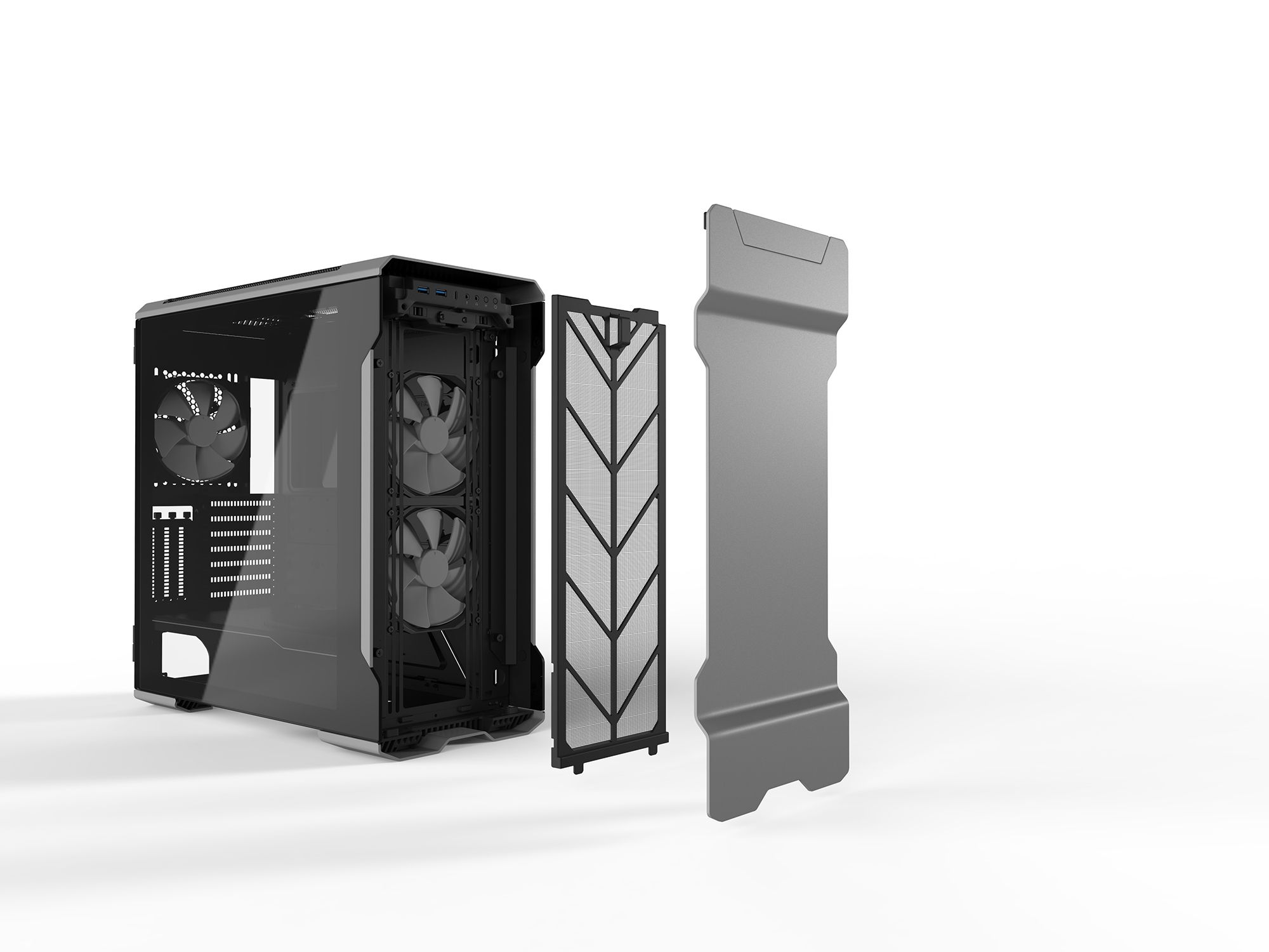 Case PHANTEKS Enthoo Evolv X ATX Case, Tempered Glass Window - Silver ...