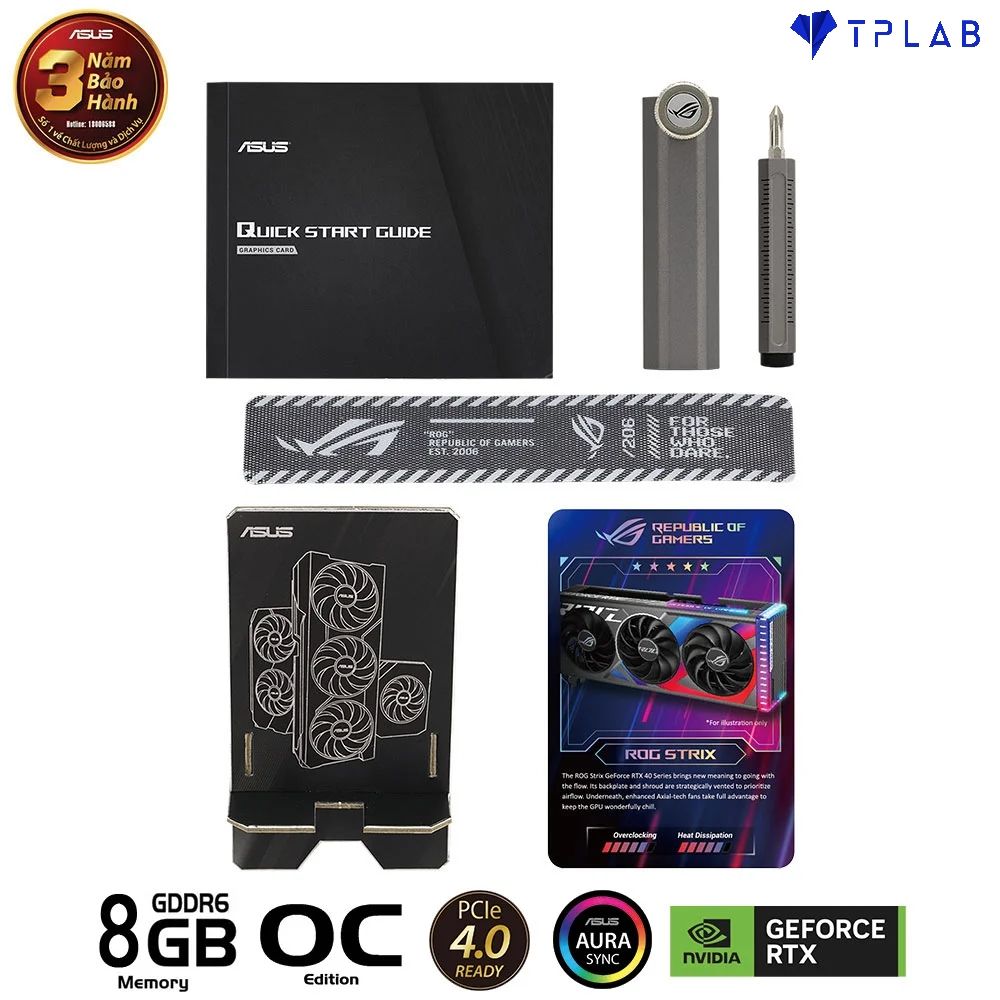 ASUS ROG Strix GeForce RTX 4060 Ti OC Edition 8GB GDDR6– TPLAB