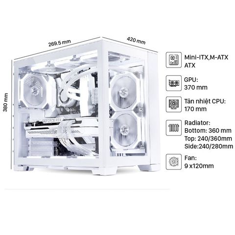 Vỏ Case LIAN-LI O11 Dynamic Mini Snow White– TPLAB