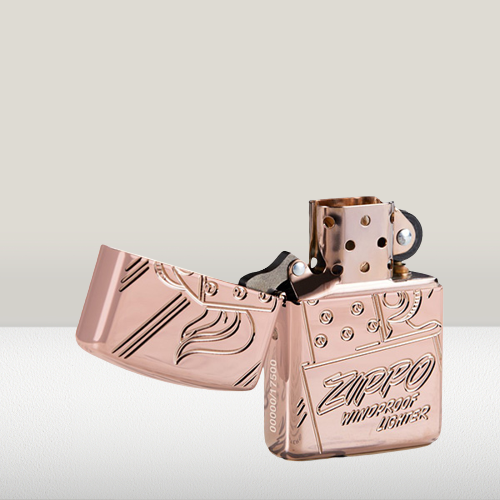 Bật Lửa Zippo 48768 – Zippo Script Collectible Armor Rose Gold Z327 – KENTSHOP ZIPPO SƯU TẦM