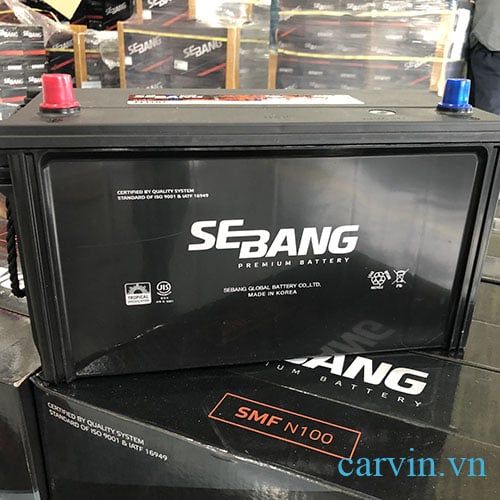 Bình ắc quy ô tô 12V 100AH | Ắc quy Sebang N100 | Carvin