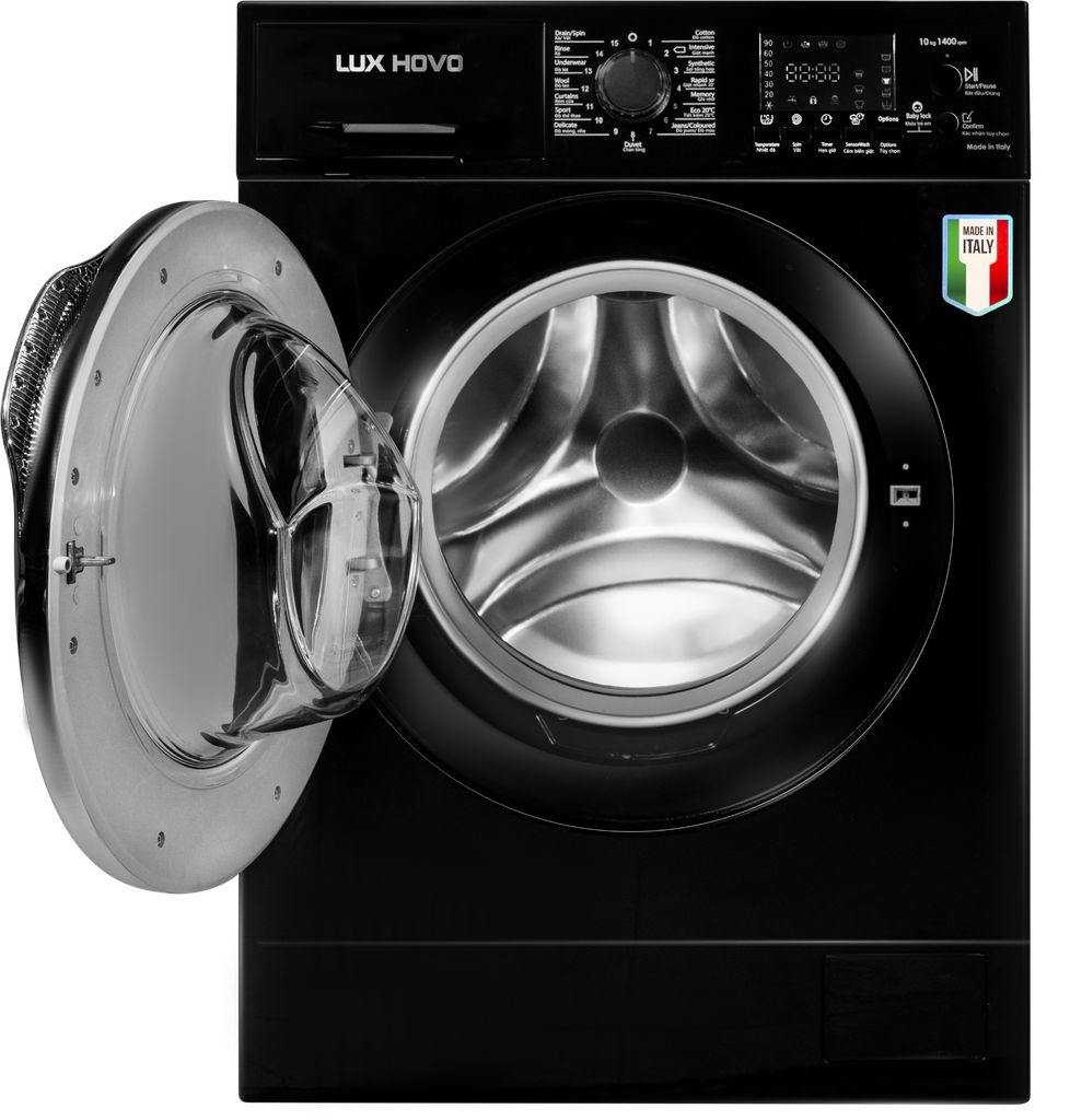 Máy giặt cửa ngang 10kg LUX HOVO STELLA màu đen