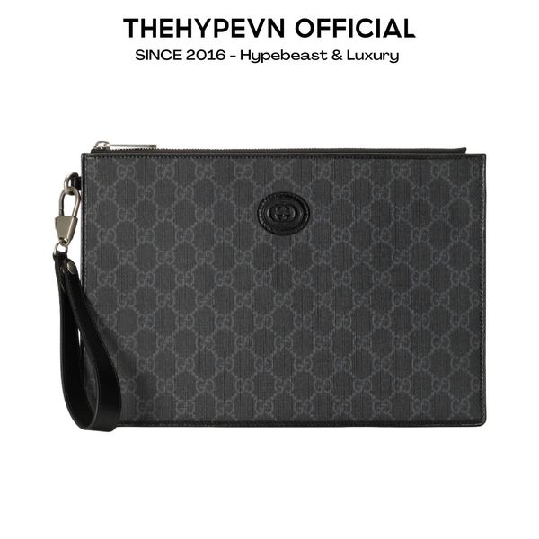 TÚI CLUTCH GUCCI GC POUCH WITH INTERLOCKING G (BLACK) – THEHYPEVN - Cửa ...