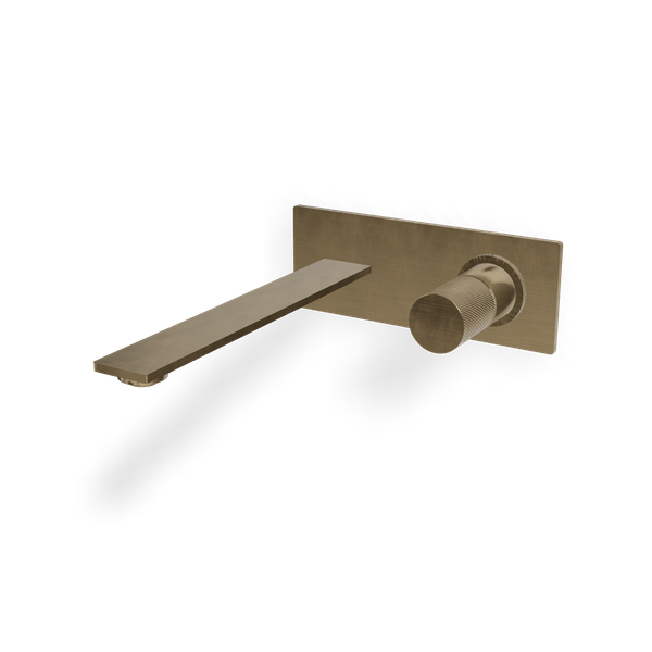 Vòi lavabo nóng lạnh 2 lỗ gắn tường TREEMME - 3.6 Pale Gold PVD - RWIT ...