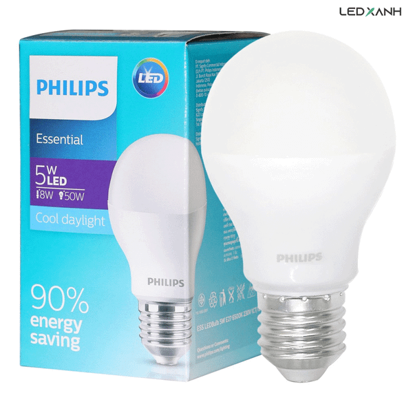 Đèn LED bulb E27 5W Essential G5 - Philips chất lượng cao