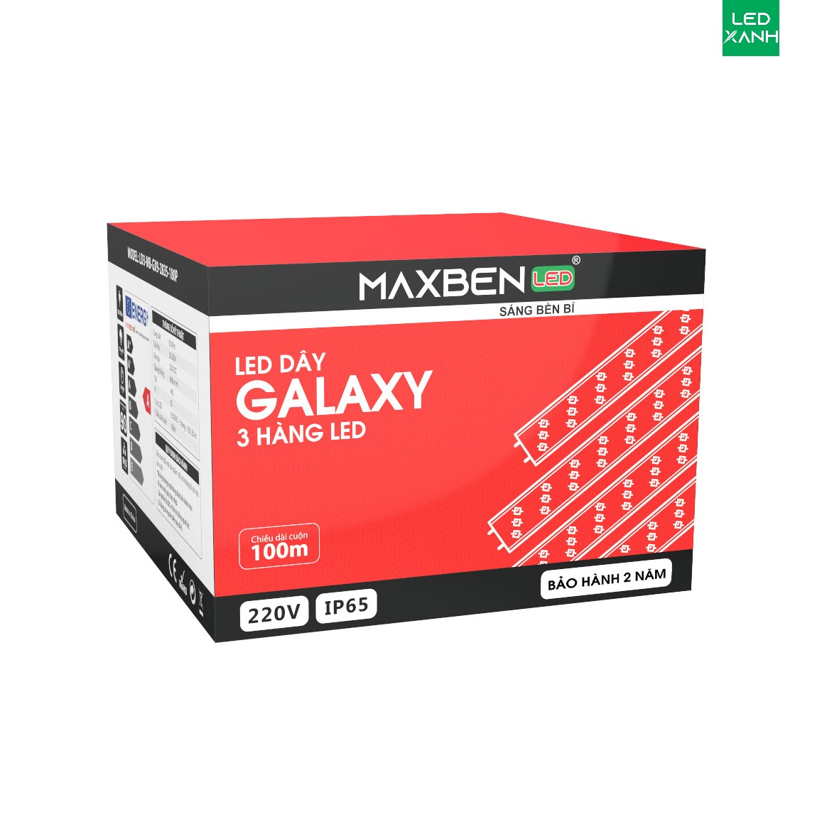 Đèn LED dây Galaxy 3 hàng LED - Maxben Cao cấp chính hãng