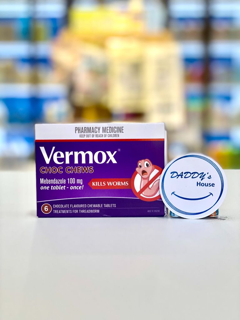 Viên tẩy giun Vermox - Chocolate từ 2 tuổi (6v) – Daddy's House