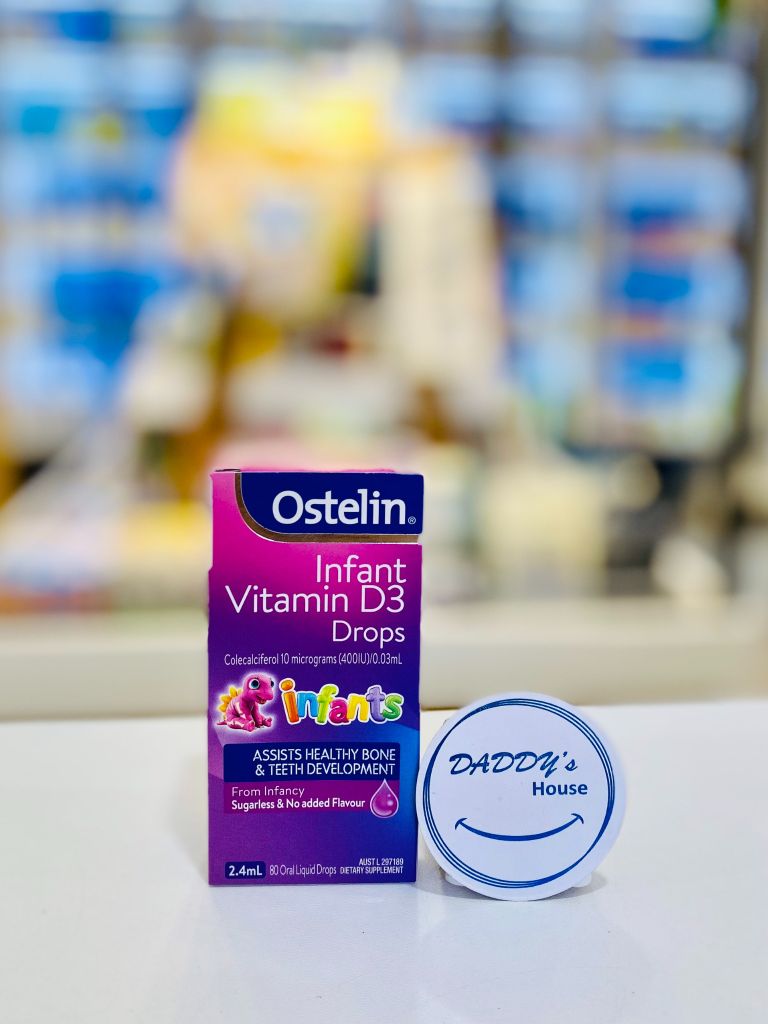 Siro bổ sung Vitamin D3 400IU Infant Drops Ostelin dạng giọt (2.4ml ...