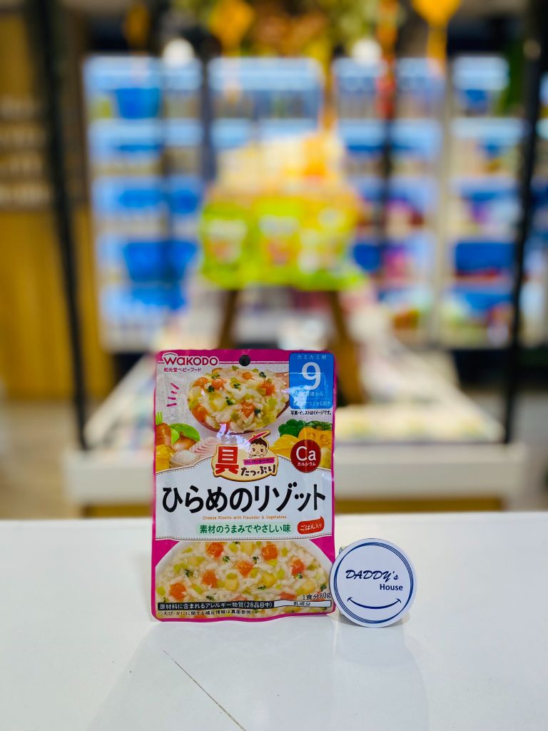 Cơm Risotto phô mai với cá bơn, rau củ ninh nước dùng hải sản Wakodo 9 ...