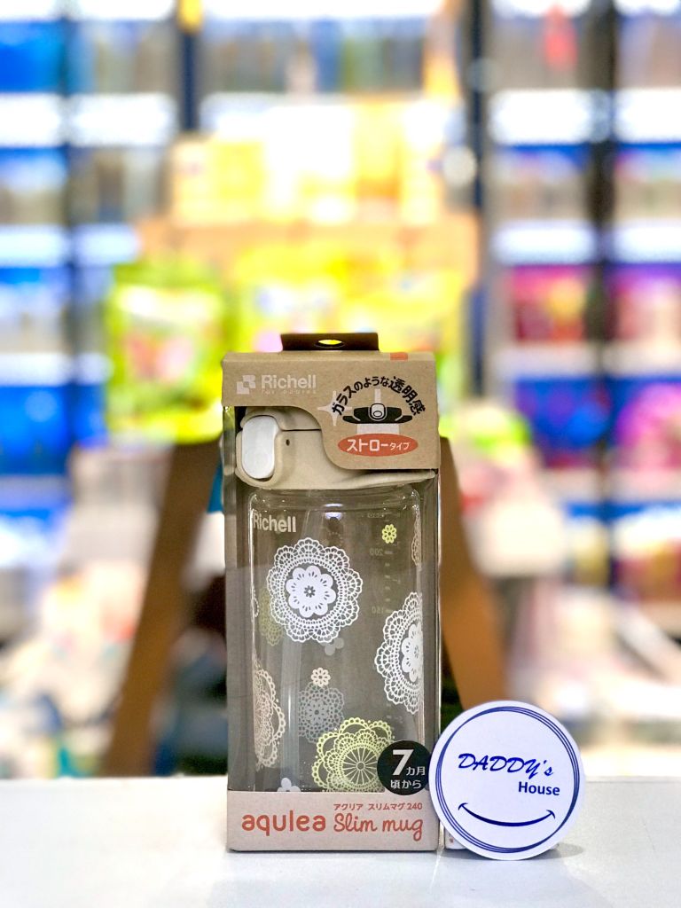 Bình ống hút Richell Aqulea Slim Mug (240ml) – Daddy's House