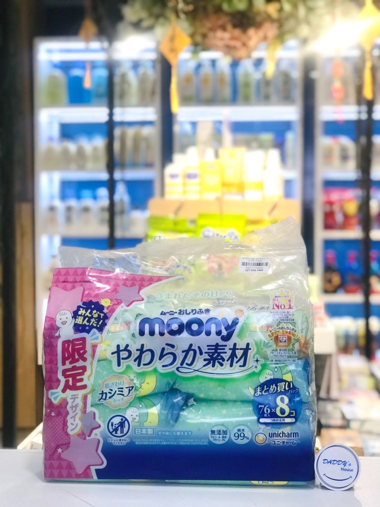 Set khăn giấy ướt Moony 76 tờ (76 x 8 bịch) – Daddy's House