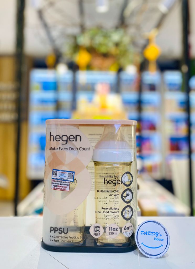 Set bình sữa Hegen PPSU núm ty size L - White (2 x 330ml) – Daddy's House
