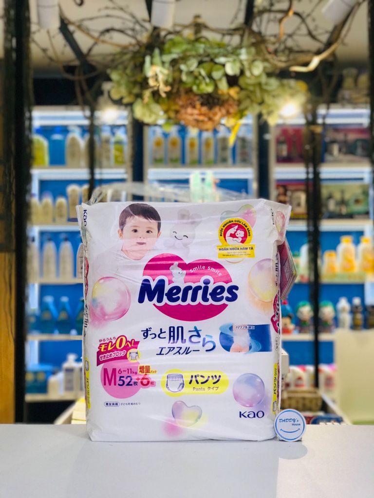 Tã quần Merries công ty size M52+6 (6-11kg) – Daddy's House