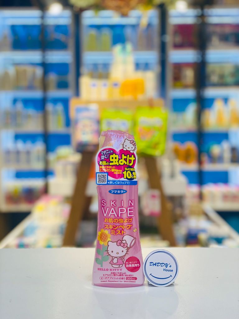Xịt Skin vape chống muỗi hương đào Hello Kitty (200ml) – Daddy's House