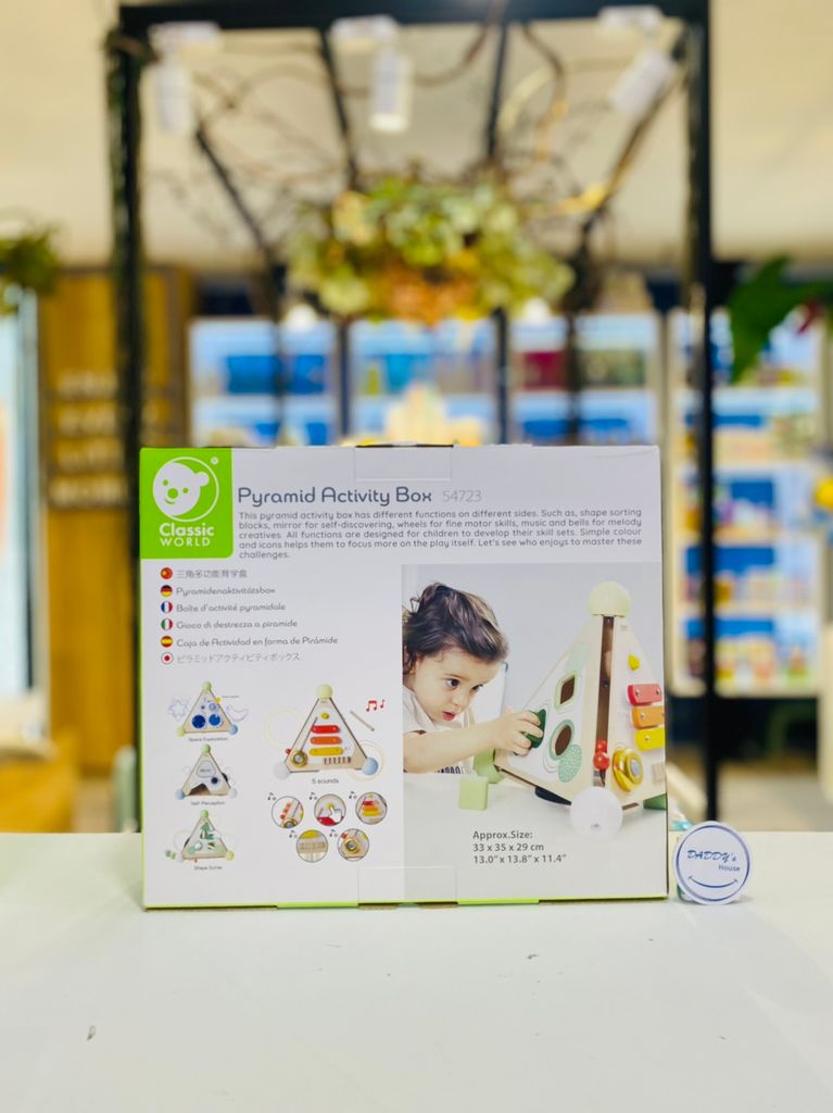 Đồ chơi gỗ khối vận động Pyramid Activity Box (2 tuổi) – Daddy's House