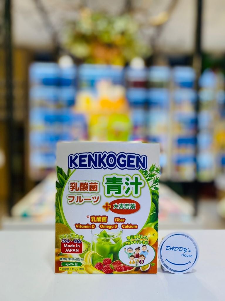 Bột mầm lúa mạch non trái cây Kenkogen bổ sung lợi khuẩn (24 gói ...