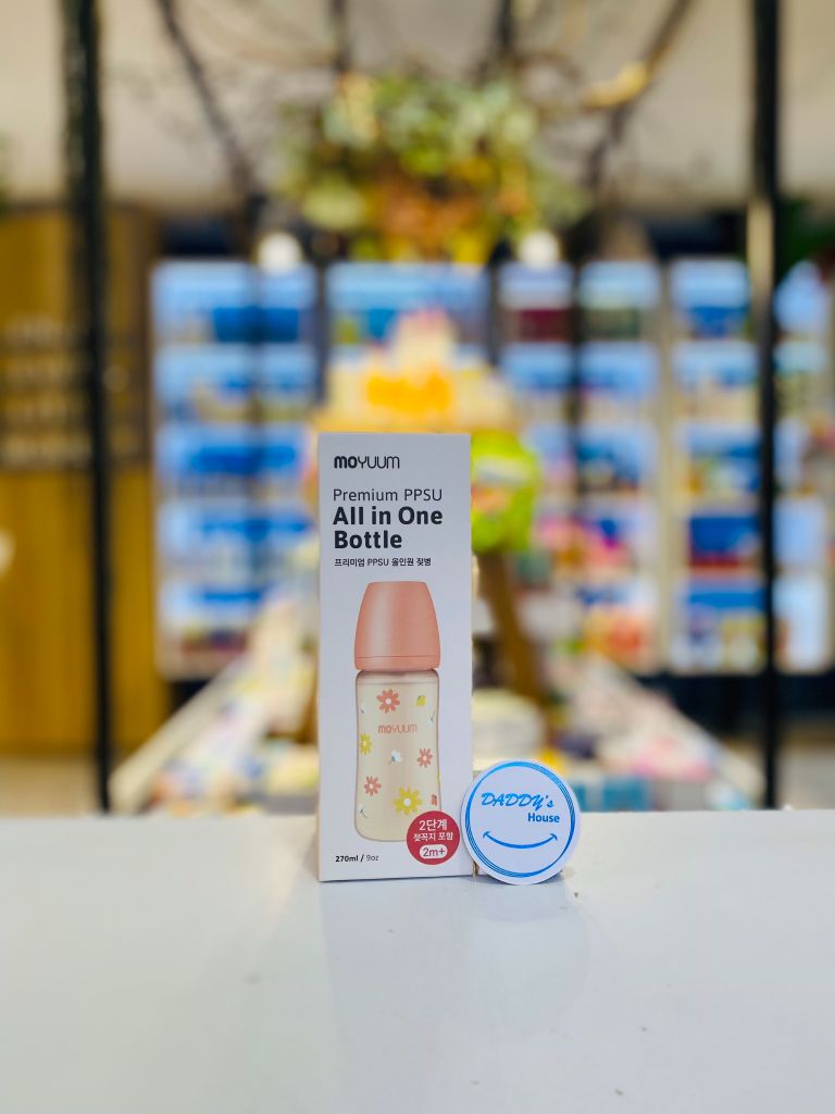 Bình sữa Moyuum Premium PPSU họa tiết Hoa cúc (270ml) – Daddy's House