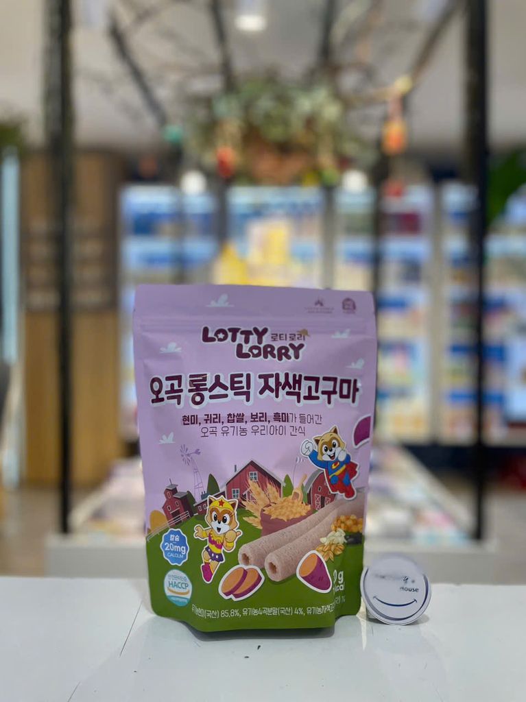 Bánh ngũ cốc bổ sung Canxi Lotty Lorry vị khoai lang (30g) – Daddy's House