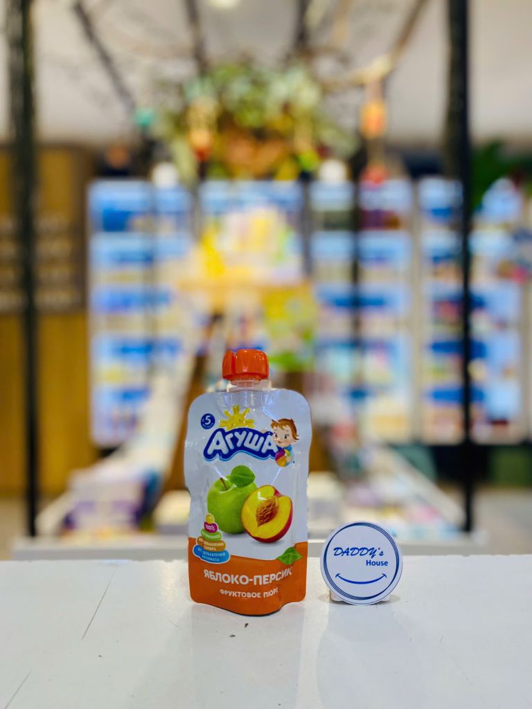 Trái cây nghiền vị táo, đào Agusha 5th (90g) – Daddy's House