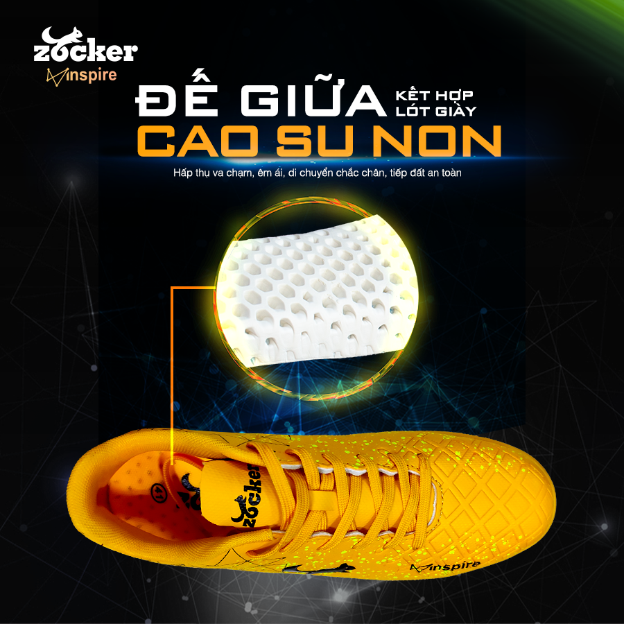 Giày đá banh cỏ nhân tạo Zocker Inspire Orange – ETDA
