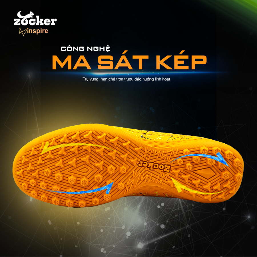 Giày đá banh cỏ nhân tạo Zocker Inspire Orange – ETDA