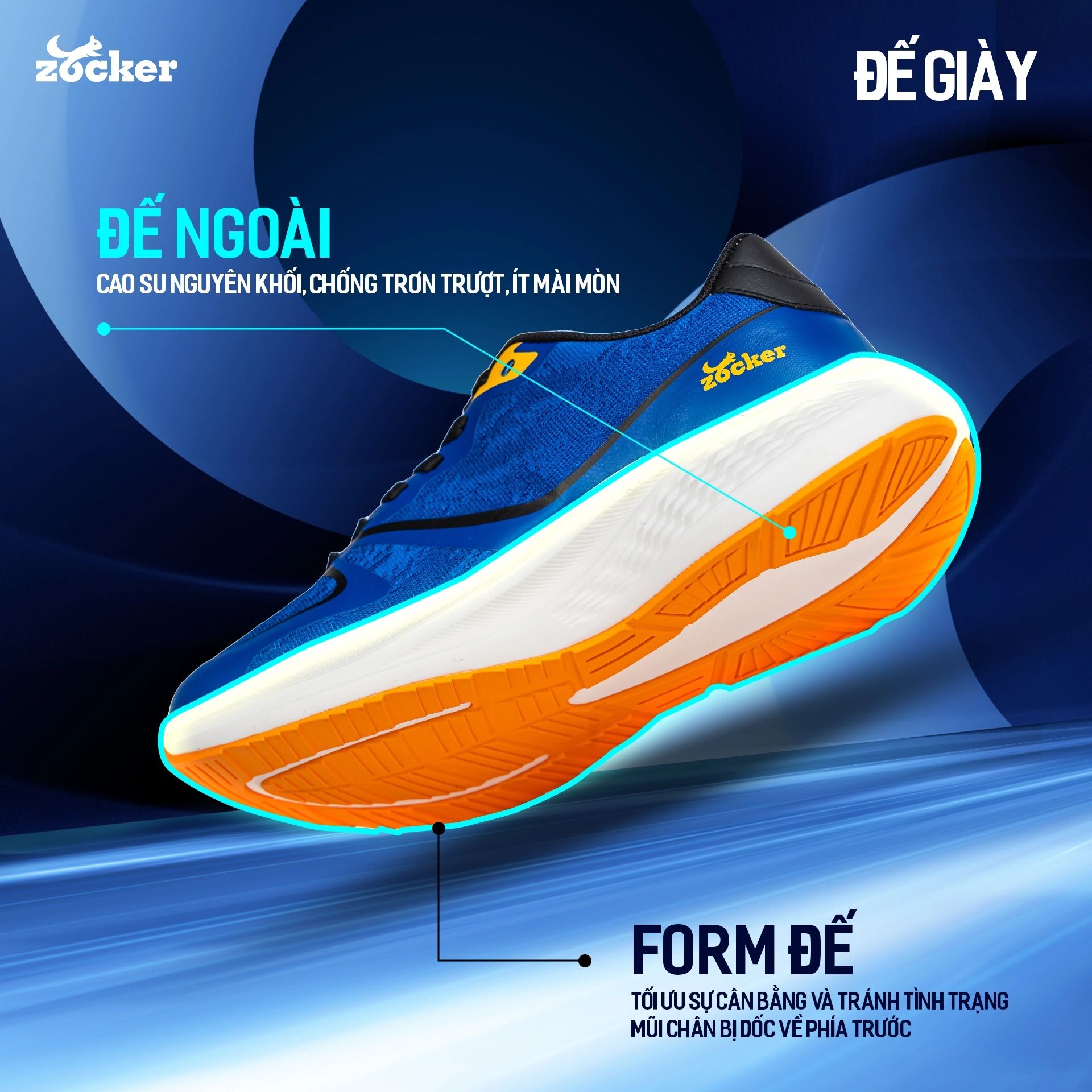 Giày chạy bộ Zocker Speed Up Xanh – ETDA